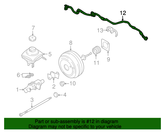 2010-2016 Porsche Panamera Vacuum Hose 970-355-577-06 | Porsche Marin