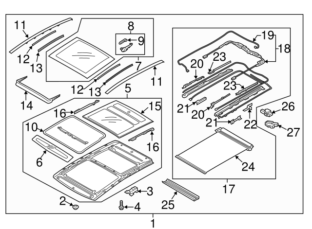 2018-2020 Hyundai Elantra GT Sunroof Glass 81611-G3000 | OEM Parts Online