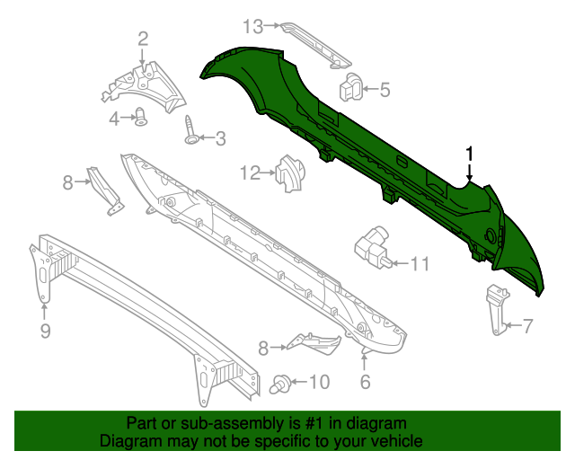 45388001402640 - Bumper Cover 2016-2019 Smart | Mercedes-Benz USA Parts