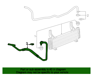 2011-2014 GM Automatic Transmission Fluid Cooler Lower Line 20977534 GM ...
