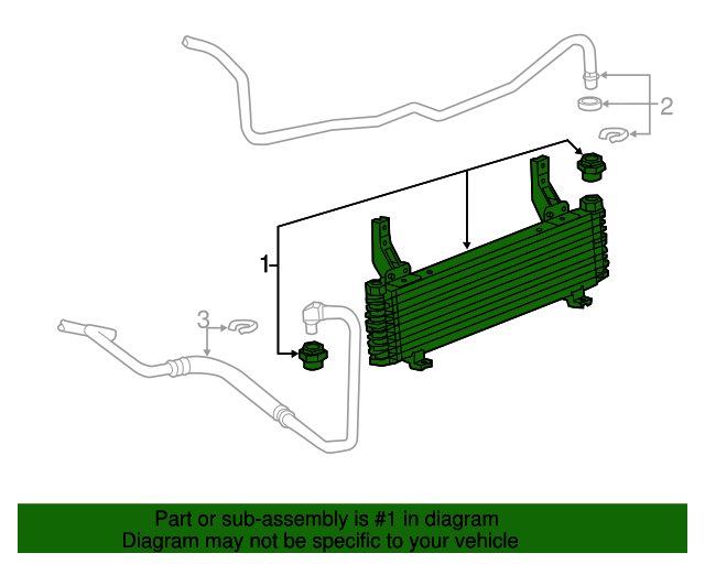 2011-2014 GM Automatic Transmission Auxiliary Fluid Cooler 22819356 GM ...