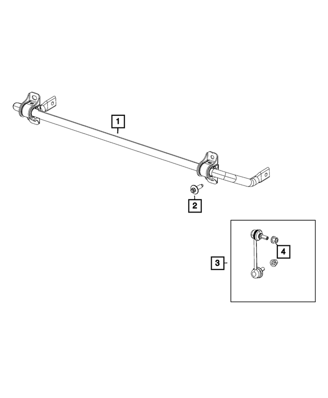 2019-2023 Jeep Cherokee Rear Suspension Stabilizer Bar 68348719AB | My ...