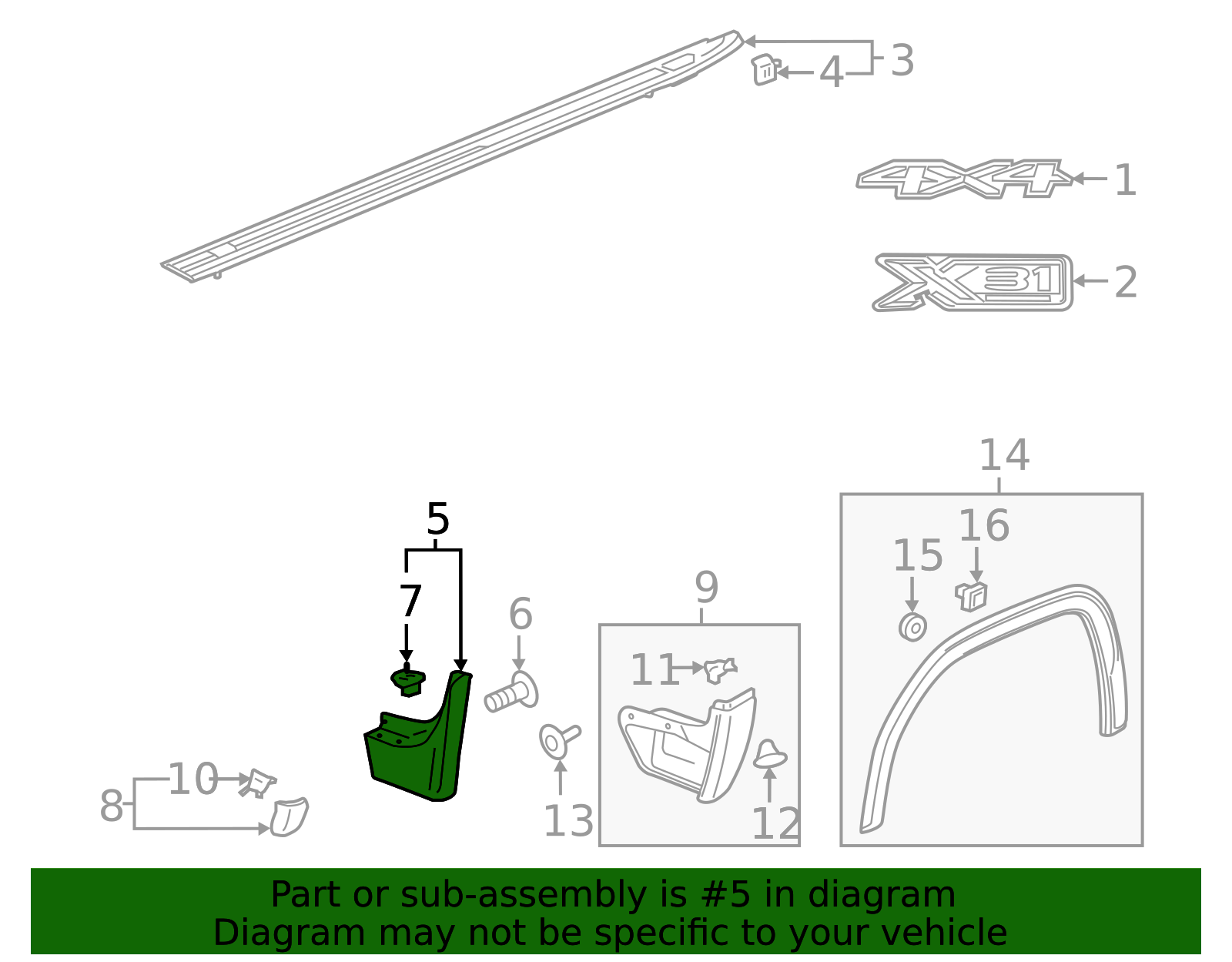 2019-2025 GMC Deflector - Driver's Side (LH) 84621829 | TascaParts.com