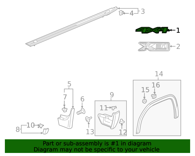 2019-2021 GMC Truck Bed Decal 23400419 | TascaParts.com