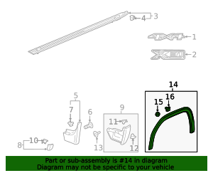 2019-2024 GMC Molding 23396048 GM | GMPartsDirect.com