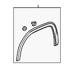 2019-2025 GMC Rear Driver Side Wheel Opening Molding 23396047 GM ...