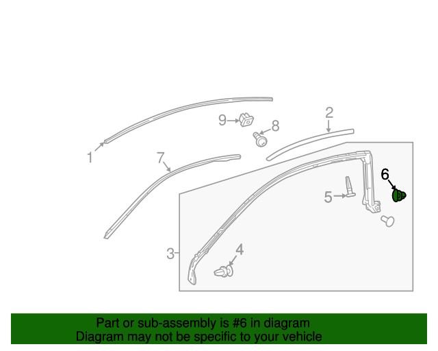 90467-04034 - Surround Weather-Strip Clip 2006-2023 Lexus | Longo Lexus ...