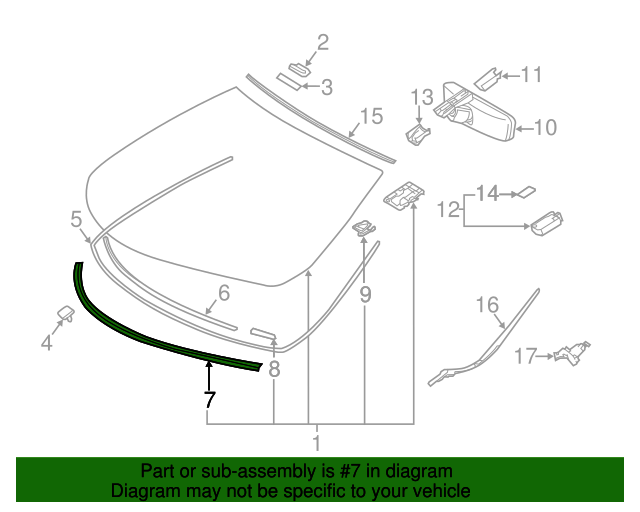 2018-2021 Lexus Inner Molding 56153-11020 | OEM Parts Online