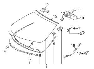 2018-2024 Lexus Windshield Molding 75533-11010 | AutoNationParts.com