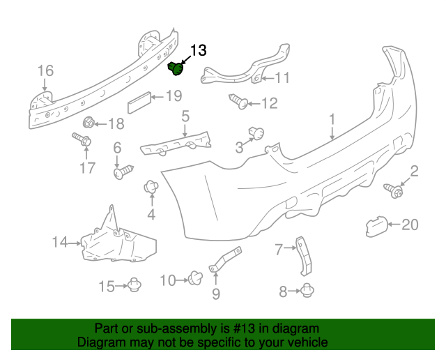 SU003-03367 - Side Bracket Grommet - 2013-2023 Toyota | OEM Genuine ...