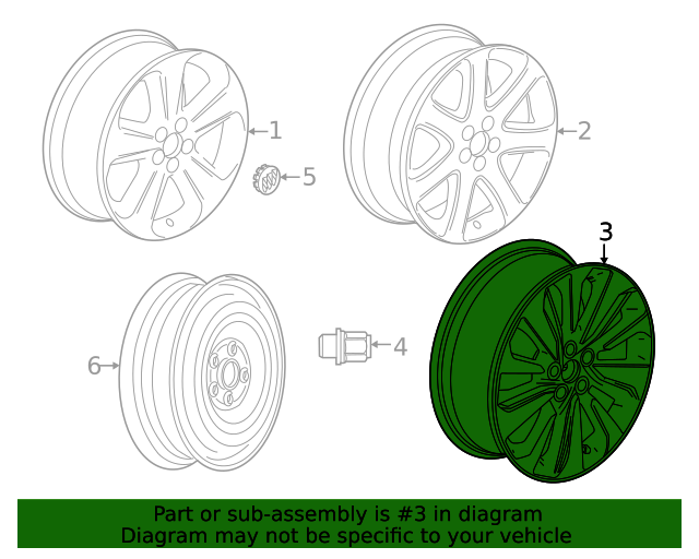 2017-2022 Buick Encore Wheel, Alloy 42671504 GM | GMPartsDirect.com