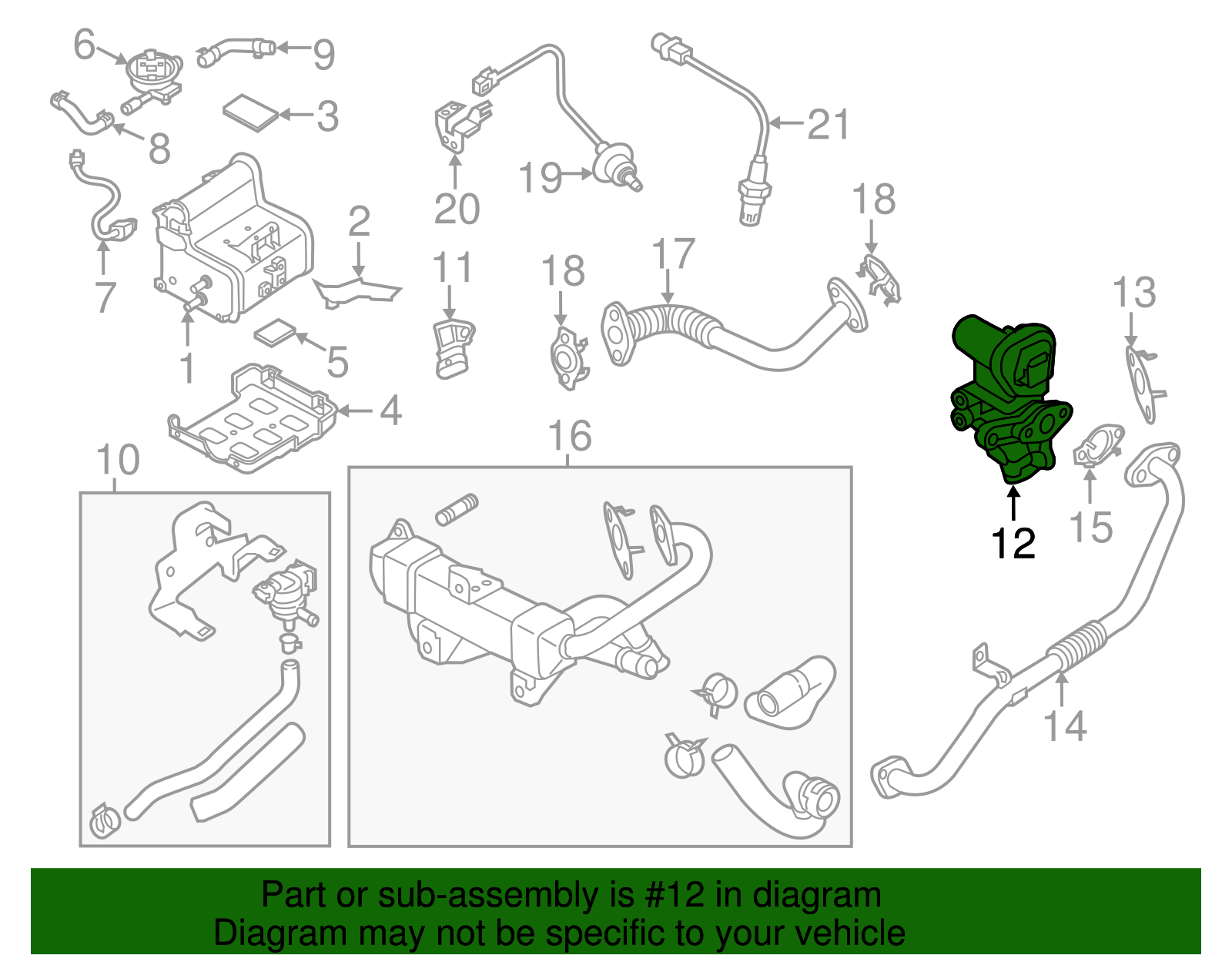 28450-03HA0 - High-Quality Exhaust Gas Recirculation (EGR) Valve for ...