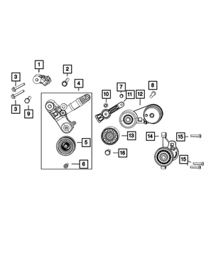 2019-2025 Mopar Belt Tensioner 5281591AB | Mopar eStore