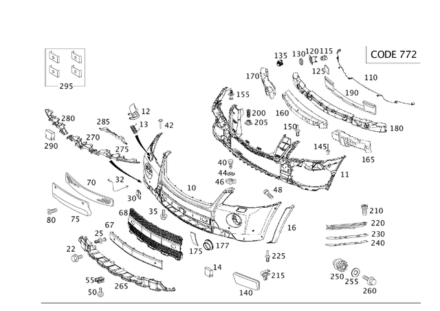 2006-2014 Mercedes-Benz Reinforcement 164-885-02-16 | Mercedes Parts ...