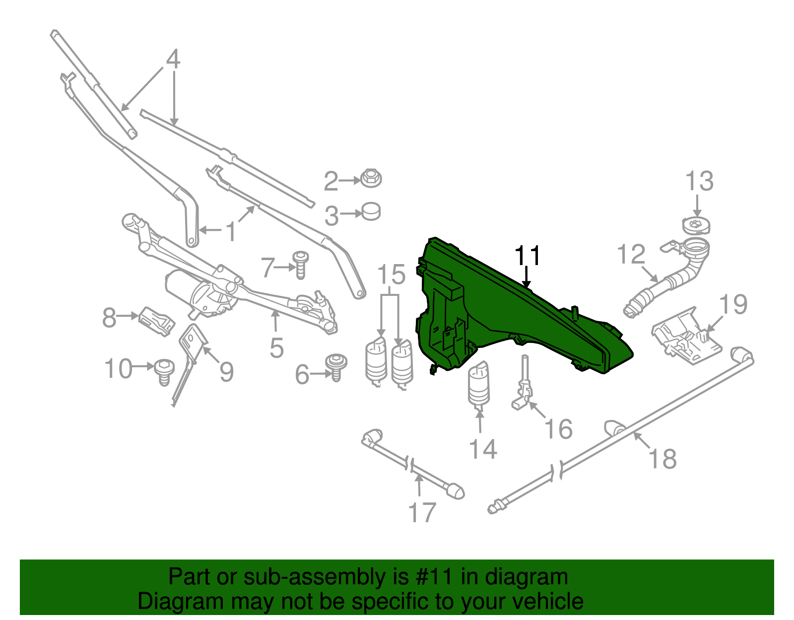 Genuine BMW 61-67-7-161-477 | Washer Reservoir | FREE Shipping on Most ...