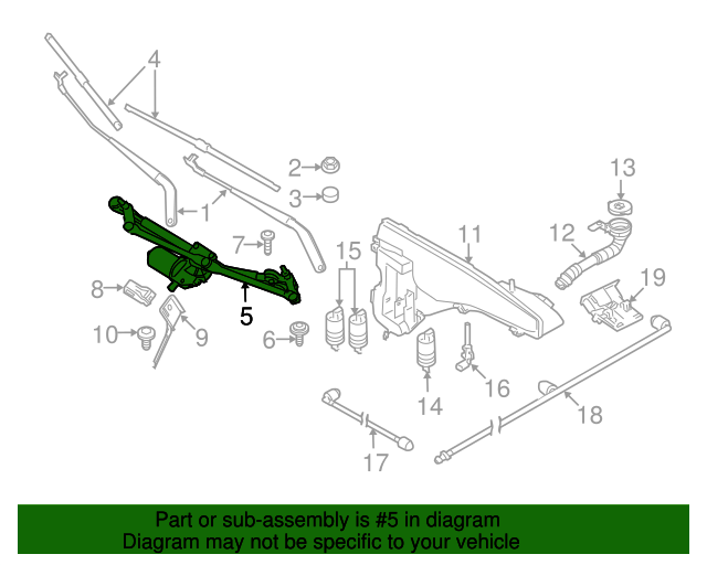 61617200510 - 2007-2014 BMW Motor & Linkage (61-61-7-200-510) | BMW of ...