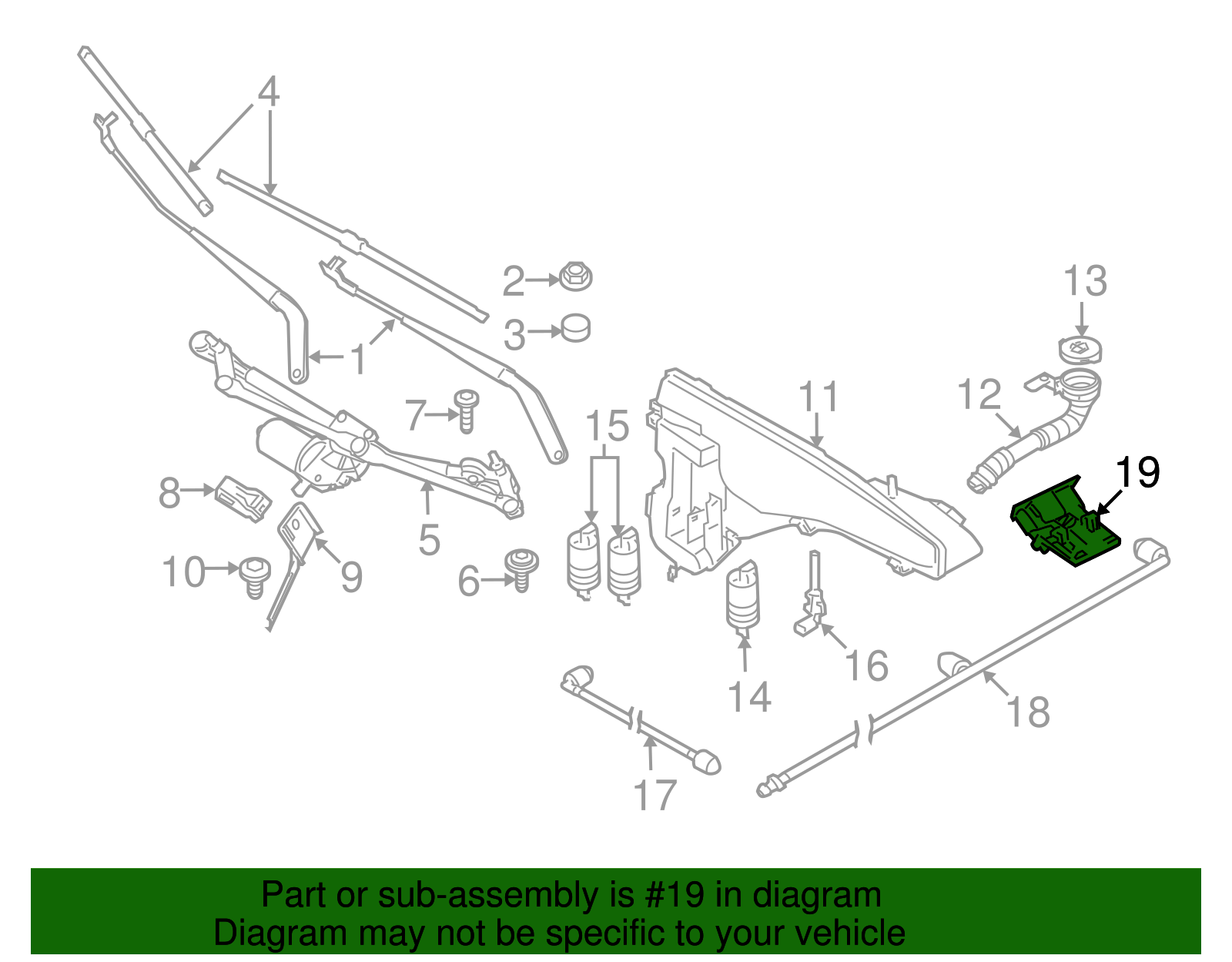 61-66-7-275-171 - Washer Nozzle - 2012 2013 BMW X5 | Buy BMW Parts Now