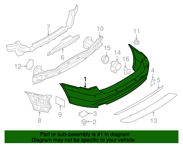 Genuine BMW 51-12-7-312-730 | Bumper Cover | FREE Shipping on Most ...