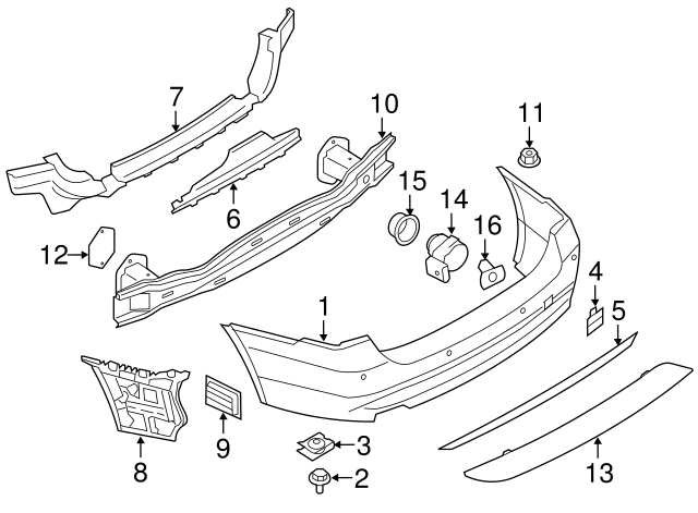Genuine BMW 51-12-7-312-731 | Bumper Cover | FREE Shipping on Most ...