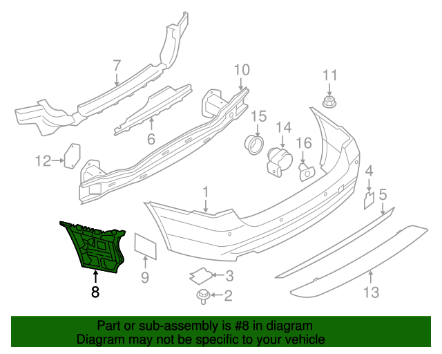 51127384465 - 2012-2018 BMW Outer Support (51-12-7-384-465) | BMW of ...