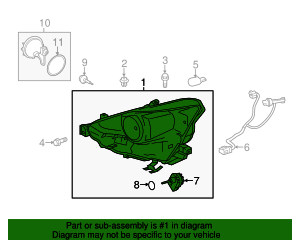 81145-53721 - Headlight 2014-2017 Lexus | AutoNationParts.com