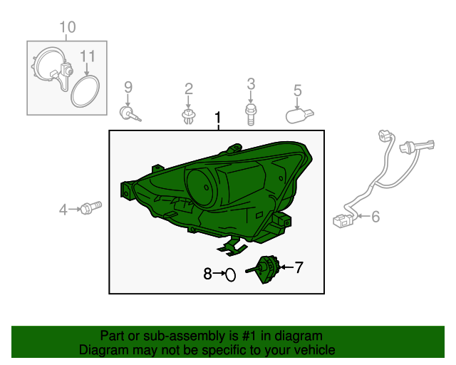 2014-2017 Lexus Headlamp Assembly 81145-53721 | OEM Parts Online