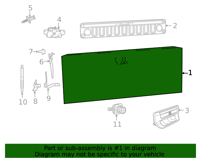 Tail Gate 68623973ab | TascaParts.com