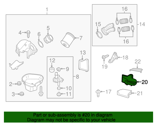 4H0-129-510-B - Intake Duct 2013-2018 Audi | Audi OEM Parts