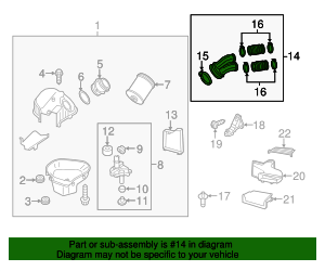 4H0-129-616-P - Engine Air Intake Hose 2013-2018 Audi A8 Quattro ...
