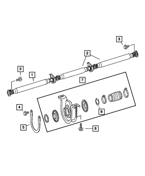 Propeller Shaft for 2007 Dodge Sprinter 3500 | Mopar eStore