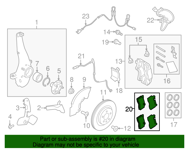 2018-2022 Land Rover Brake Pads LR138646 | JaguarParts.com