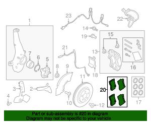 Genuine Brake Pads for 2018-2022 Land Rover | Land Rover Part# LR138646 ...