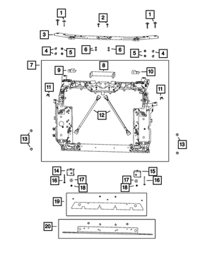 68543804AA - Cooling Module Bracket 2021-2025 Jeep | Mopar Factory Parts
