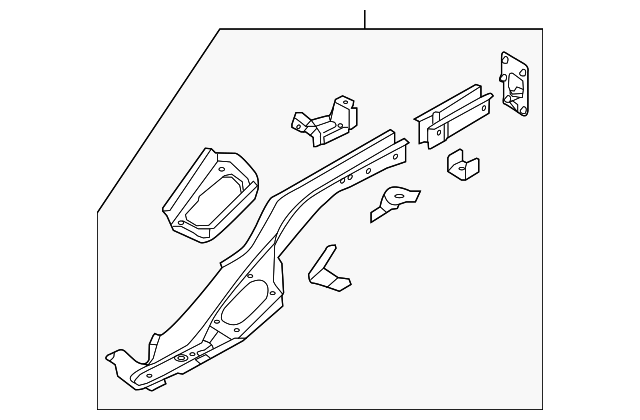 2015-2020 Audi Side Member Assembly 5Q0-803-501-AF | Audi USA Parts
