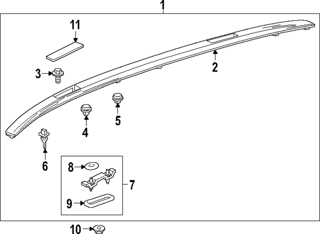2019-2023 Toyota Roof Rack Cover (Right) 75631-0R010-C3 | Toyota Parts ...