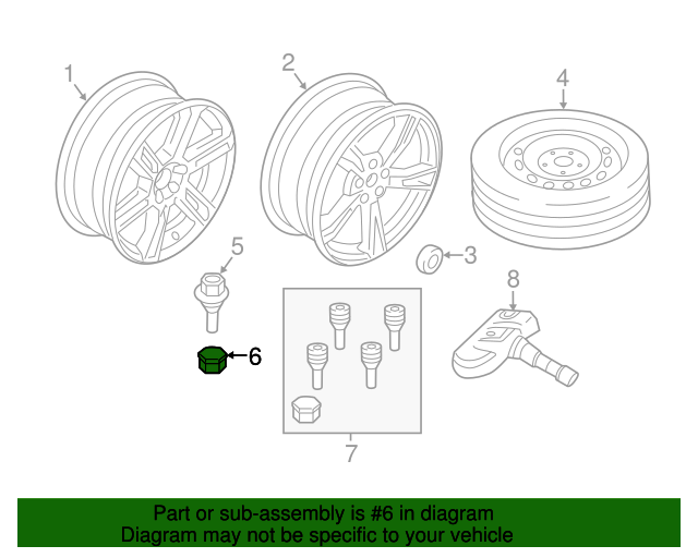 Genuine Wheel Bolt Cap for 2016-2021 Volvo | Part# 31660705 | Over 30% ...