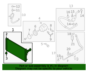2019-2023 Genesis G70 Condenser Assembly-Cooler 97606-J5150 | QuirkParts