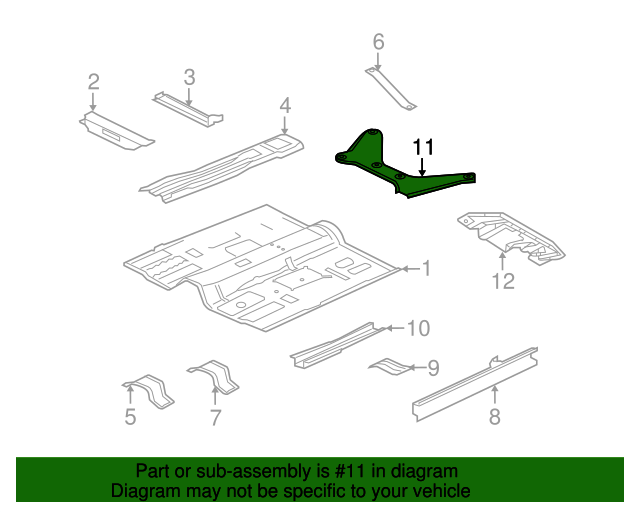 2008-2017 Mitsubishi Lancer Front Brace 5251A744 | Mitsubishi Parts ...
