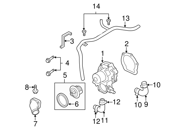 2006-2011 Subaru Water Pump 21111AA280 | Subaru Parts Store
