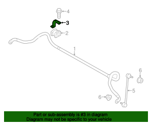 2002-2024 Mitsubishi Stabilizer Bar Bracket MR403646 | Mitsubishi Parts ...