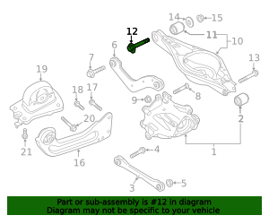 2006-2023 Volvo Lower Control Arm Adjust Bolt 30741284 | NewAutoParts.com