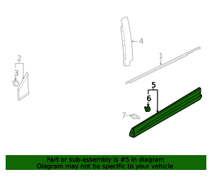 2022-2023 Mitsubishi Outlander Lower Molding 5727A556 | Auto Parts
