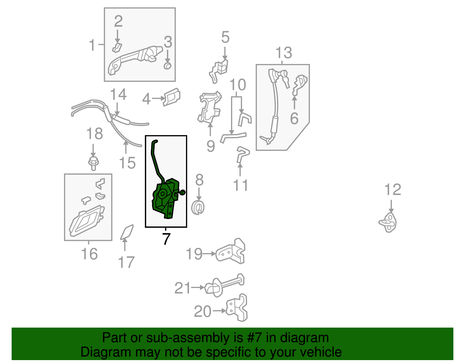 2007-2011 Honda CR-V Latch Assembly 72150-SWA-A01 | OEM Parts Online