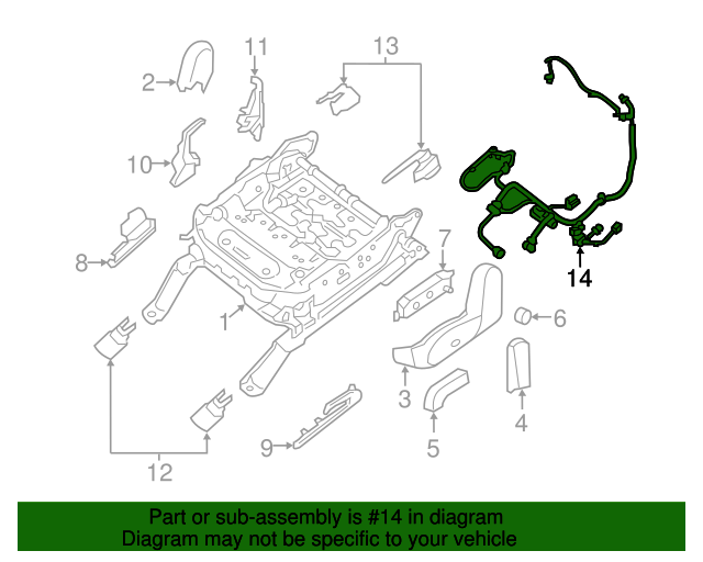 2017-2020 Infiniti QX60 Harness 87069-9PJ0A | OEM Parts Online