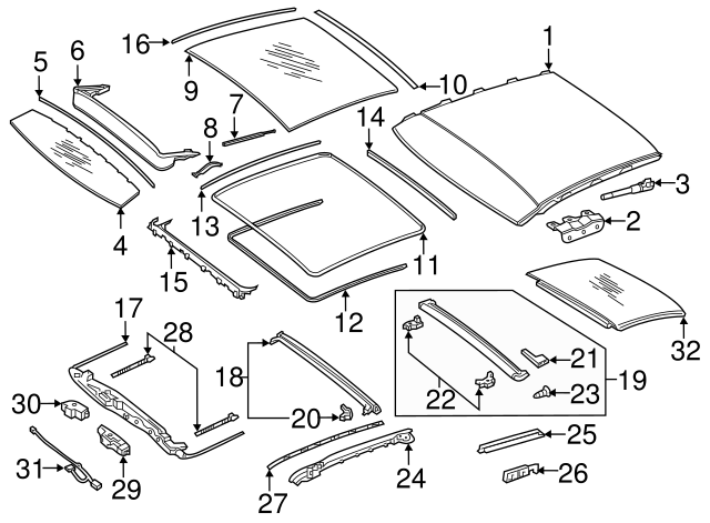 213-780-89-00-9K28 - Sunroof Cover 2017-2020 Mercedes-Benz | Mercedes ...