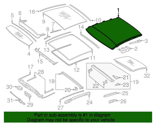 213-780-60-00 - Panoramic Assembly 2017-2018 Mercedes-Benz | Mercedes ...