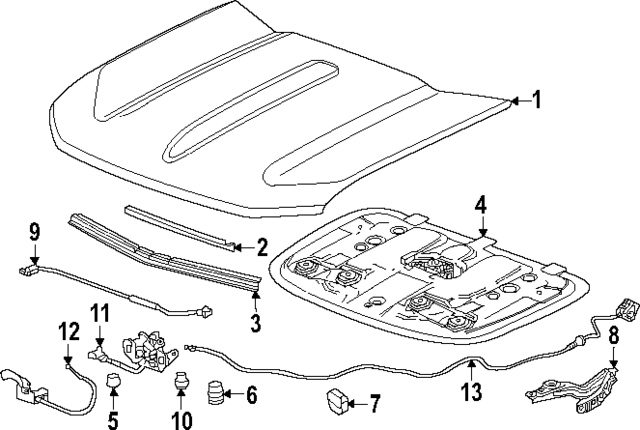 2023-2024 GMC Canyon Hood 84755253 GM | GMPartsDirect.com