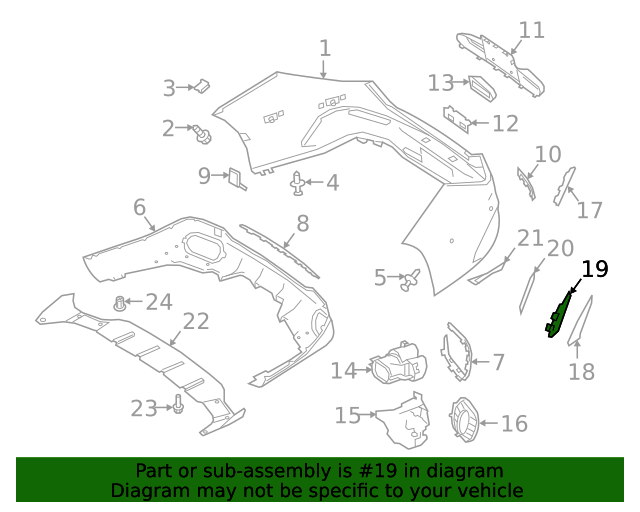 118-880-24-02 - Side Spoiler Side Bracket 2020-2021 Mercedes-Benz ...