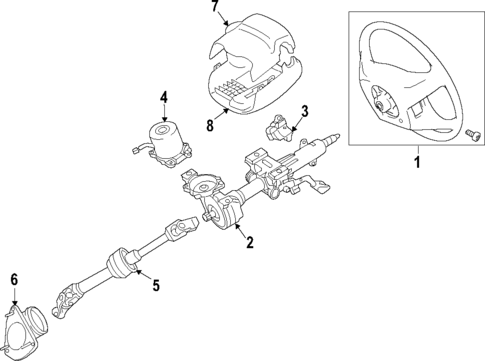 Steering Column for 2015 Toyota Camry | Toyota Parts Center