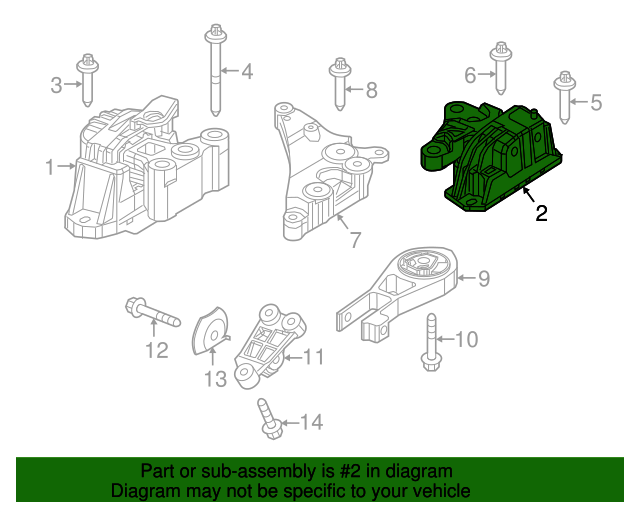 68363757AA - Engine Mount - 2015-2019 Jeep Renegade | Mopar Parts Canada